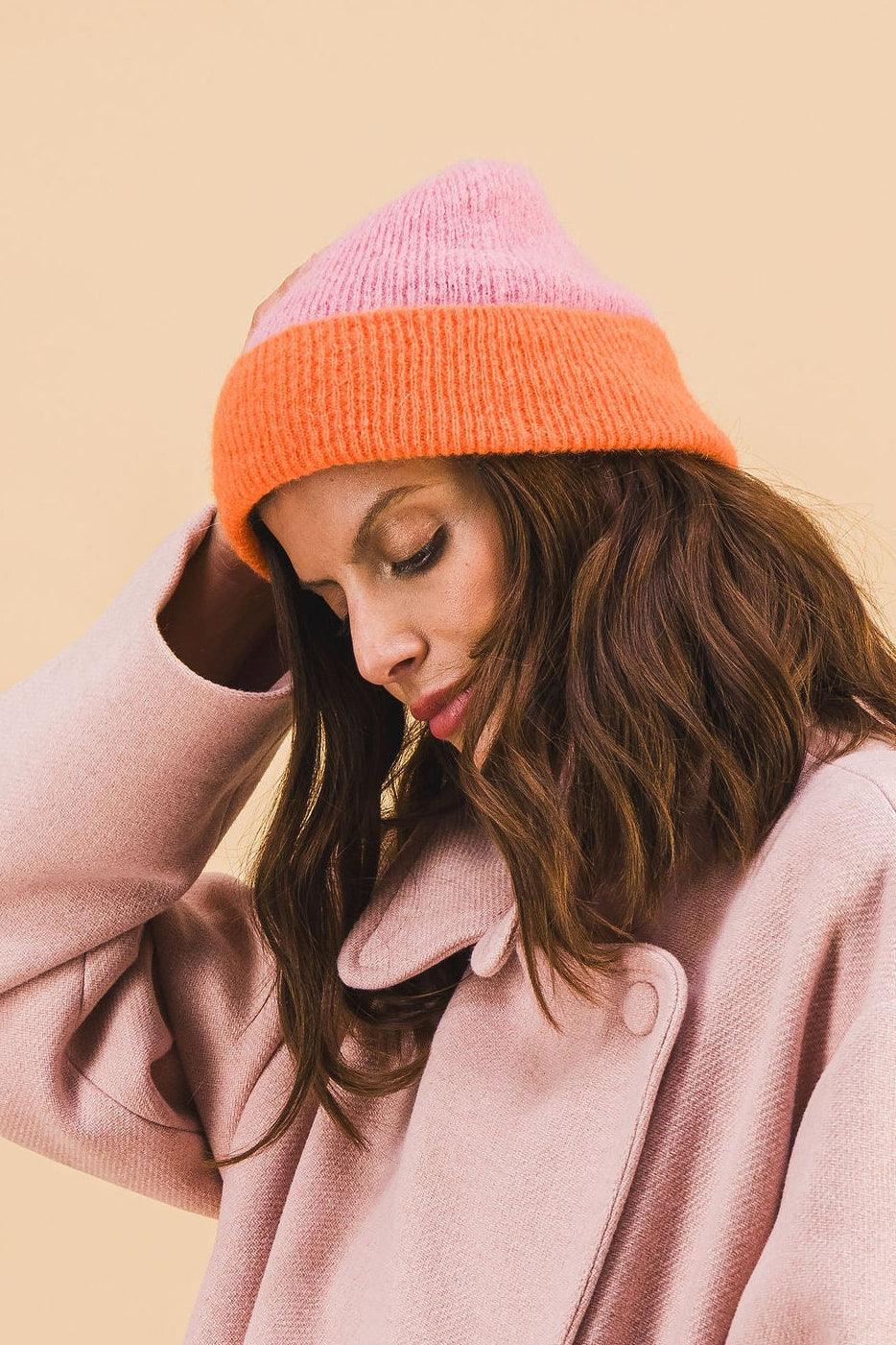 Bonnet Arthur Rose Orange | Elise Chalmin